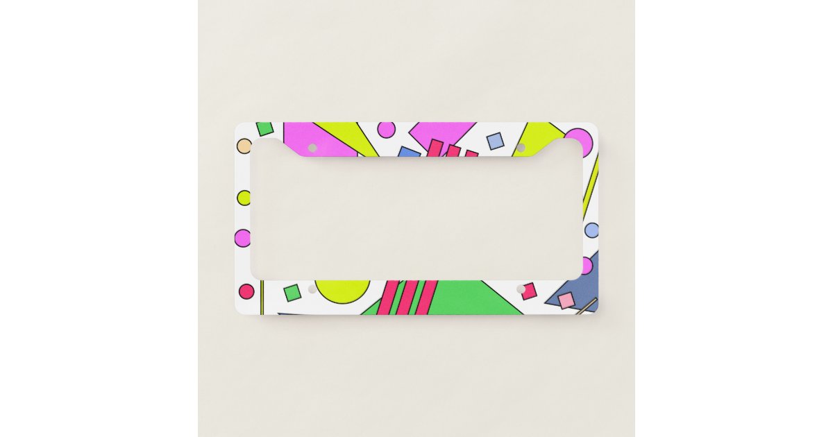 Retro Vintage 80s and 90s Style License Plate Frame | Zazzle