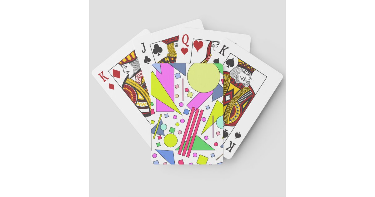 Retro Vintage 80s and 90s Style Poker Cards | Zazzle