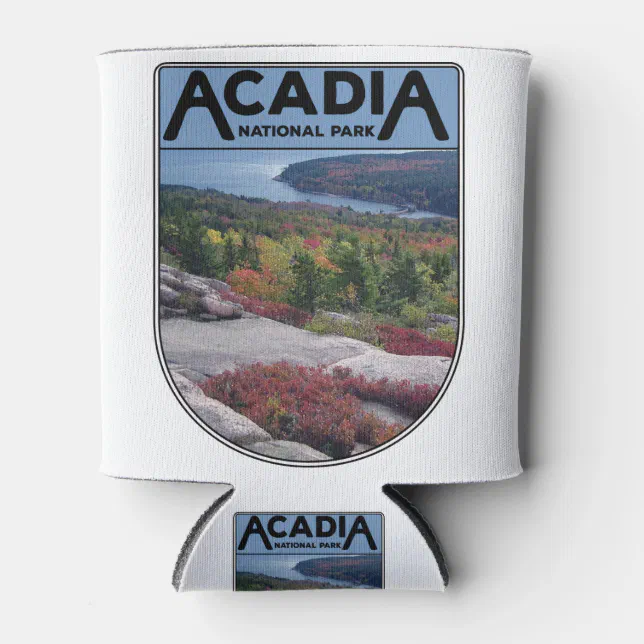 Retro Vintage Acadia National Park Maine Island Can Cooler | Zazzle