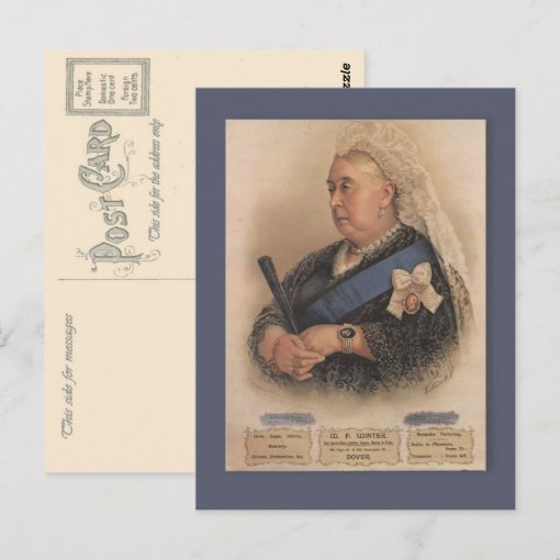 Retro vintage advertising, Queen Victoria Postcard | Zazzle