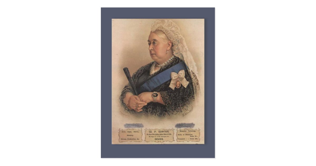 Retro vintage advertising, Queen Victoria Postcard | Zazzle.com