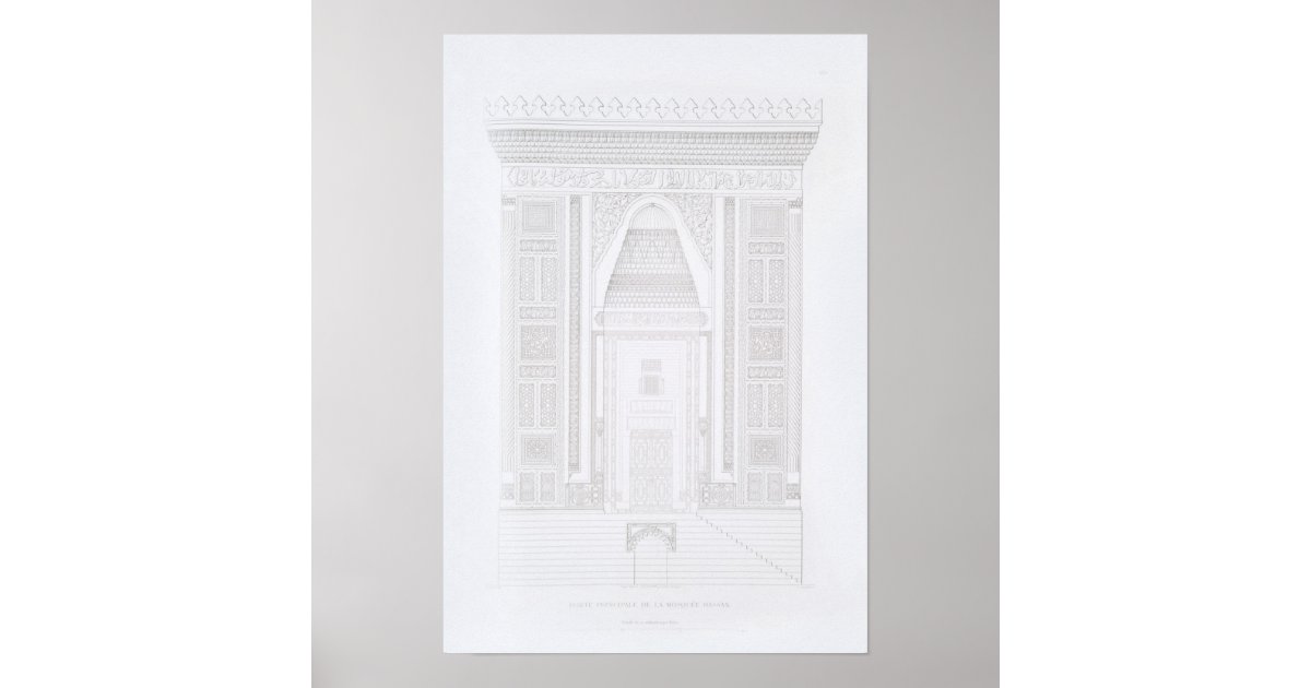 Retro Vintage Architectural Design Drawing Poster | Zazzle
