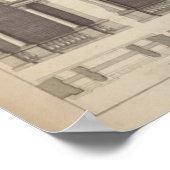 Retro Vintage Architectural Drawing Windows Poster | Zazzle