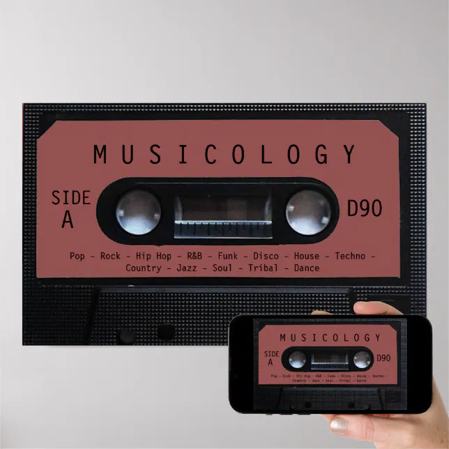 Retro vintage audio style cassette cover poster | Zazzle