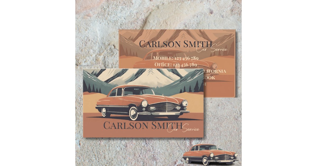 Retro Vintage Auto Car Service Business Card | Zazzle