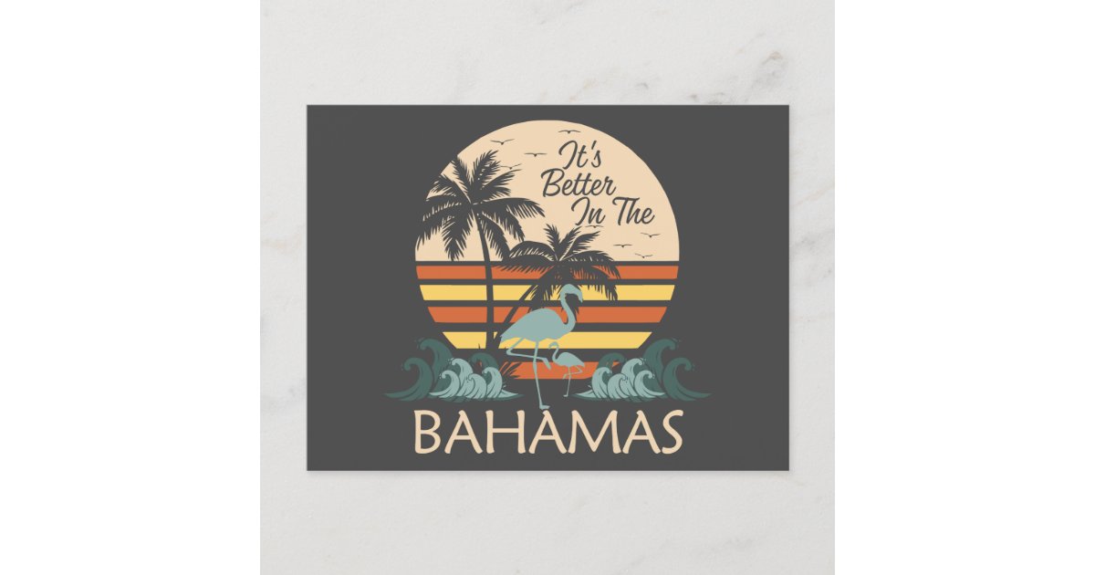 Retro Vintage Bahamas Postcard Vacation Cruise | Zazzle