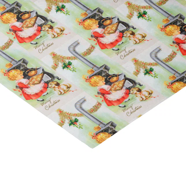 Retro vintage baking girl party tissue tissue paper | Zazzle