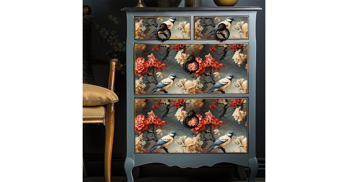 Retro Vintage Birds Bohemian Decoupage Craft Tissue Paper | Zazzle