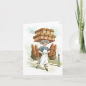 Retro Vintage Blank Note Card Share Bread Recipe | Zazzle