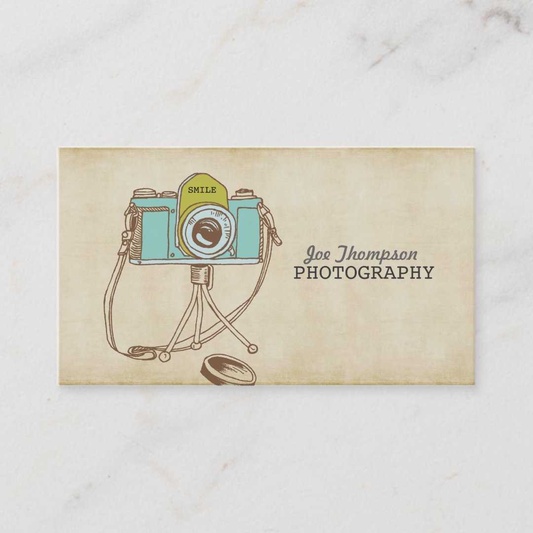 Retro Vintage Camera Photographer Business Cards | Zazzle