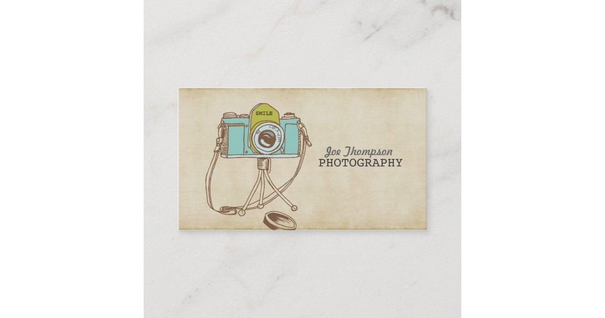 Retro Vintage Camera Photographer Business Cards | Zazzle