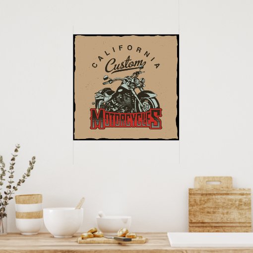 Retro Vintage Chopper Poster | Zazzle