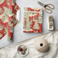 Retro Vintage Christmas Landscape Wrapping Paper | Zazzle