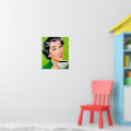 Retro vintage Coffee lady poster | Zazzle