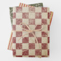 Retro Vintage Distressed Traditional Worn Wrapping Paper Sheets | Zazzle