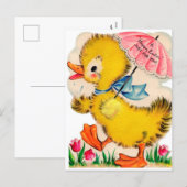 Retro vintage Easter duck Holiday postcard | Zazzle