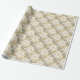 Retro Vintage Golden Christmas Angel & Horn Wrapping Paper | Zazzle