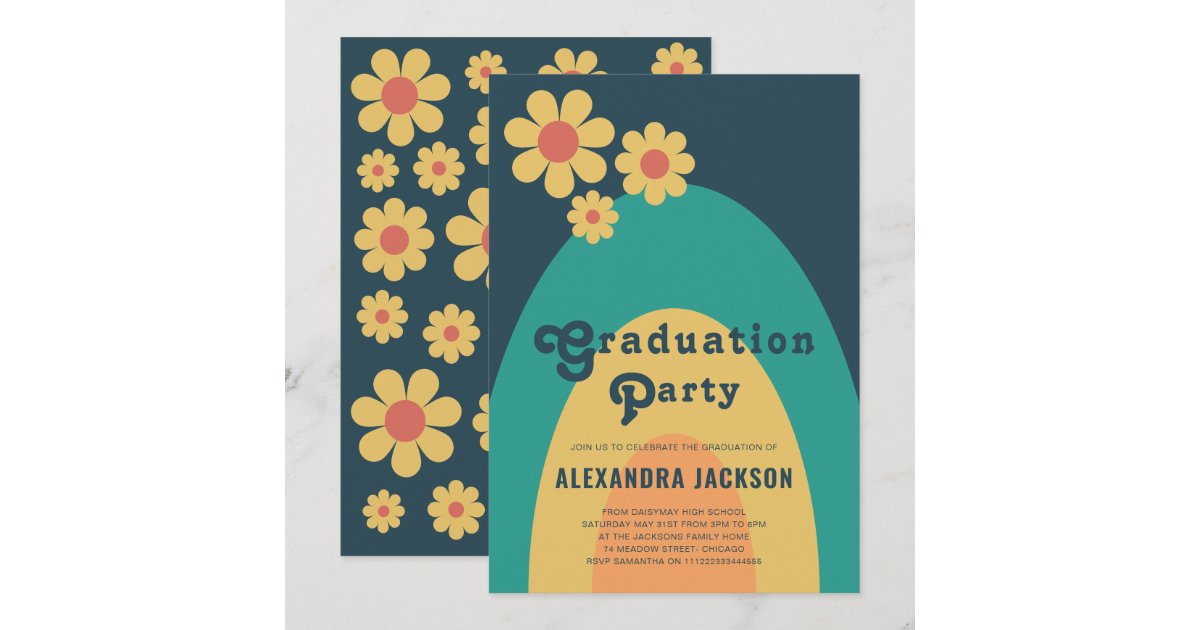 Retro Vintage Graduation Party Invitation | Zazzle
