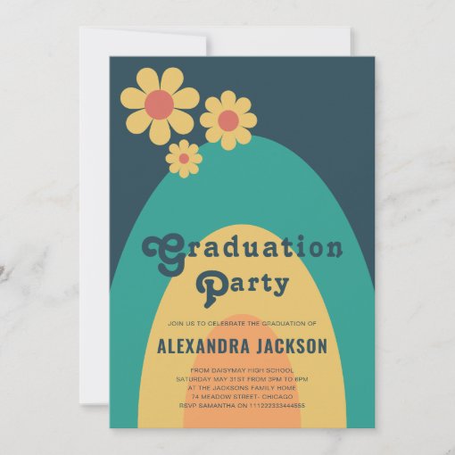 Retro Vintage Graduation Party Invitation | Zazzle