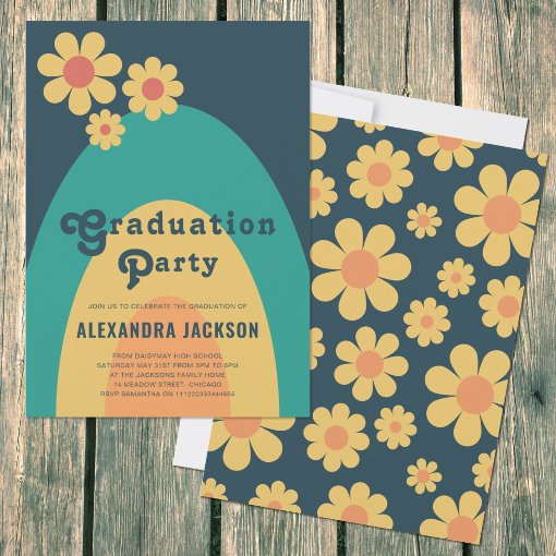 Retro Vintage Graduation Party Invitation | Zazzle