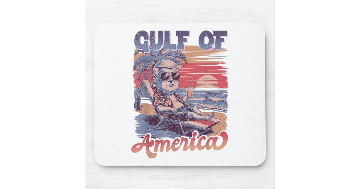 Retro Vintage Gulf Of Us America 2025 American Fla Mouse Pad | Zazzle