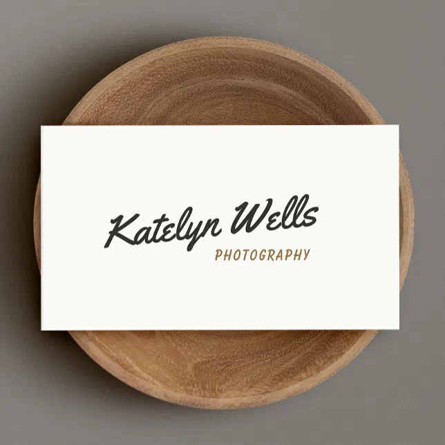 Retro Vintage Handwritten Script Typography Business Card | Zazzle