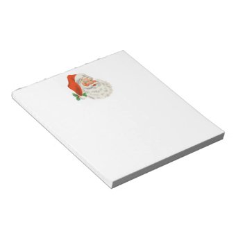 Retro Vintage Jolly Santa Claus Christmas Notepad | Zazzle