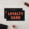 Retro Vintage Letters Loyalty Card | Zazzle