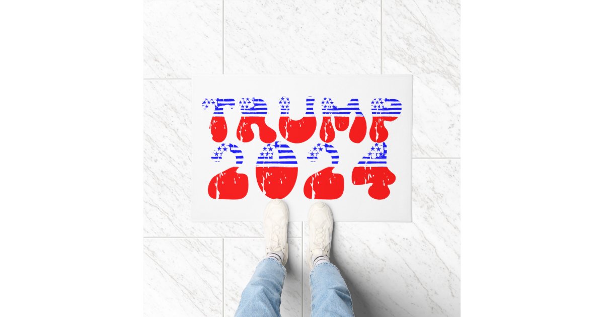 Retro Vintage Patriotic Trump 2024 Doormat | Zazzle
