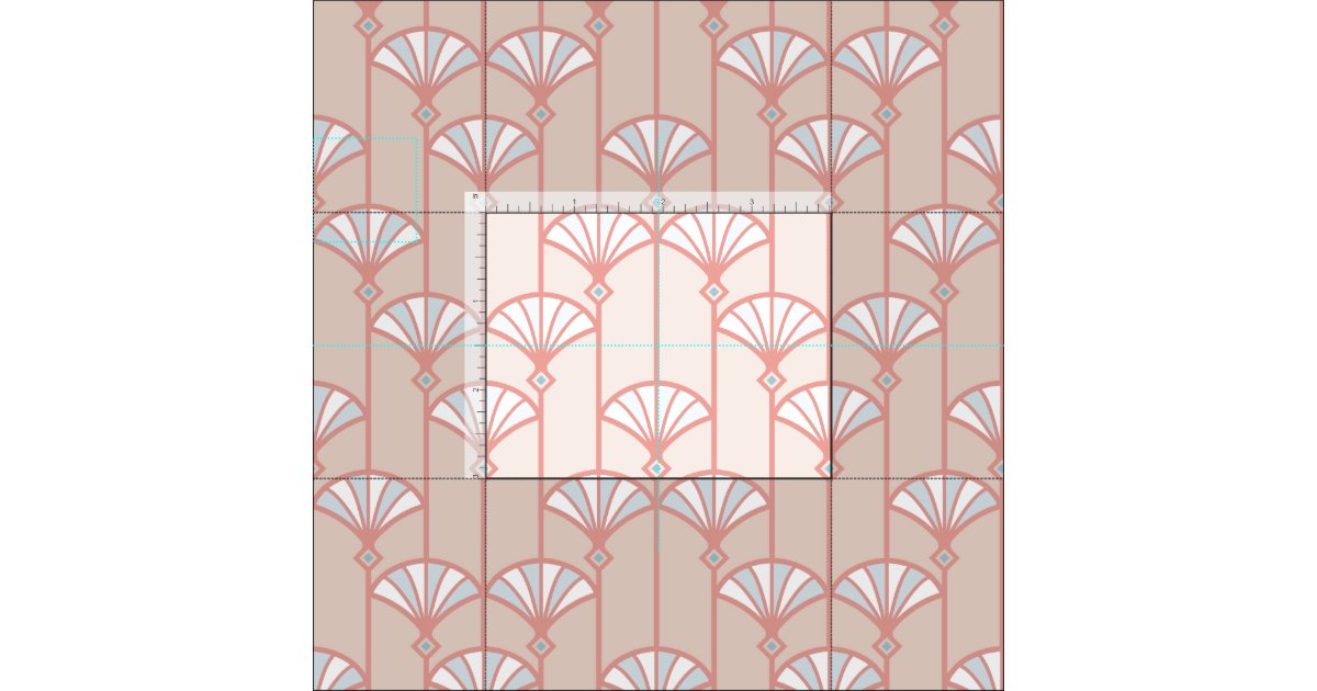 Retro vintage pattern in Art deco style. Fabric | Zazzle