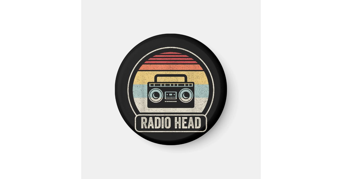Retro Vintage Radio Head Magnet | Zazzle