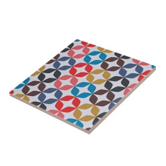 Retro Vintage Star Pattern Ceramic Tile | Zazzle