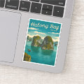 Retro Vintage Travel Ha Long Bay Vietnam Landscape Sticker | Zazzle