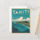 Retro Vintage Travel Tahiti French Polynesia Beach Postcard | Zazzle