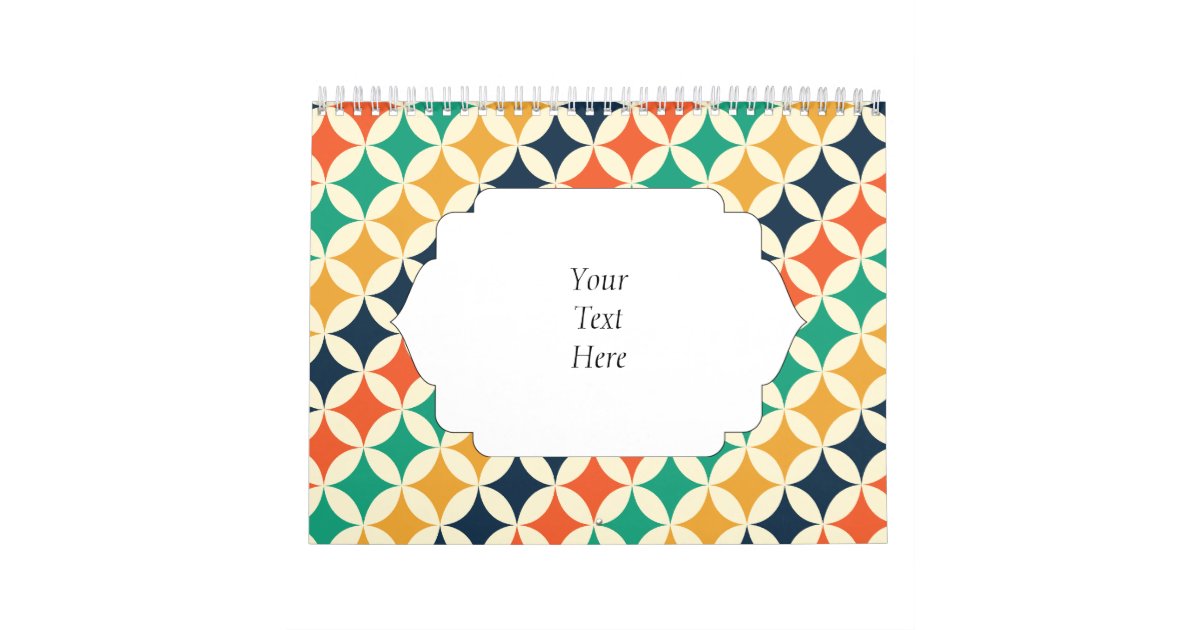 Retro Vintage Wallpaper Pattern Calendar | Zazzle