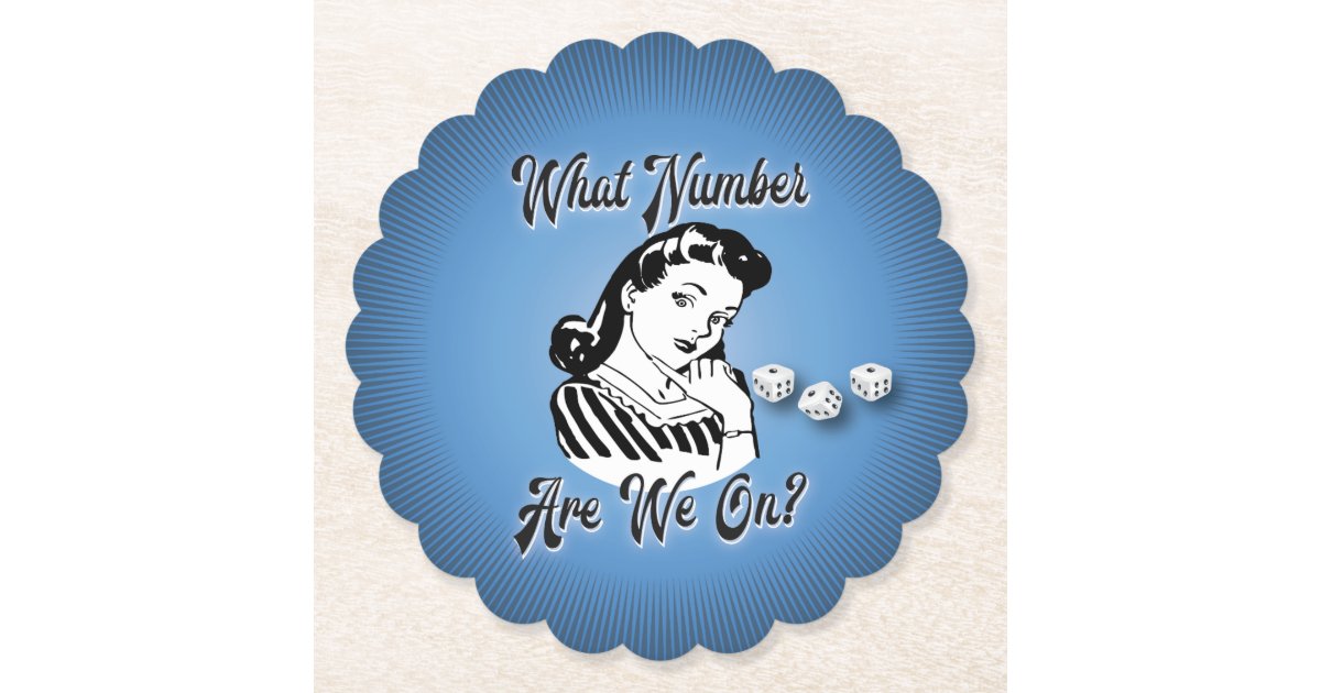 Retro VIntage What Number Are We On? Paper Coaster | Zazzle