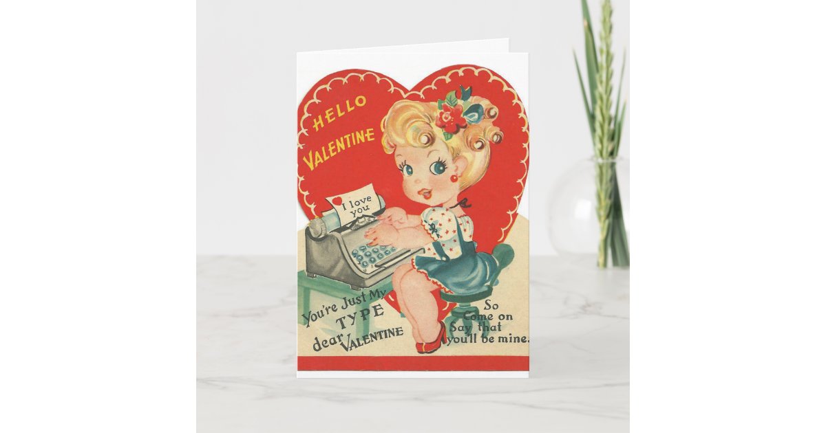 Retro Vintage woman add message card | Zazzle