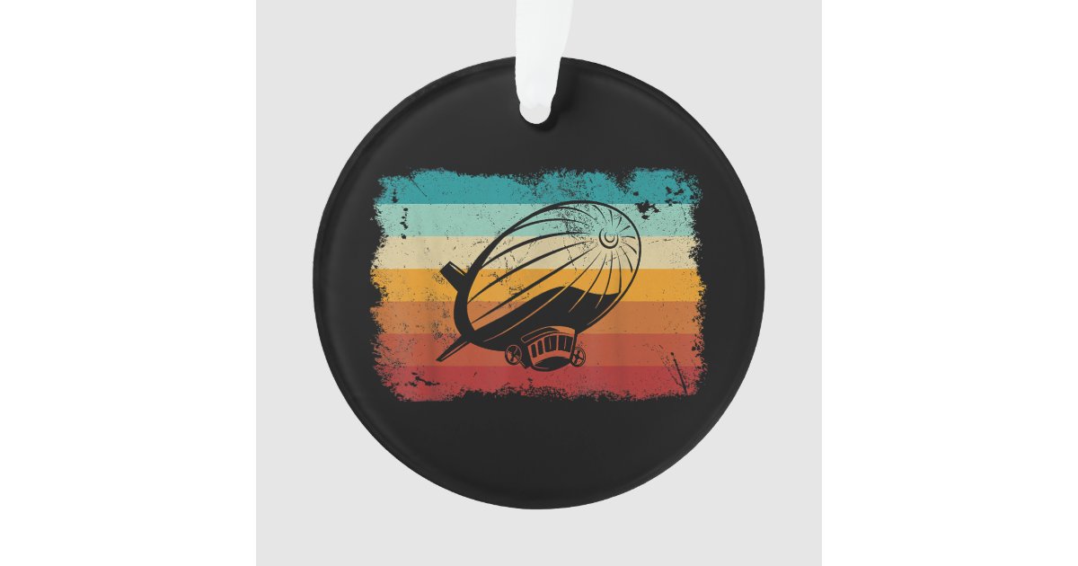 Retro Vintage Zeppelin Dirigible Airship Zepplin L Ornament | Zazzle