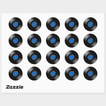 Retro Vinyl Album Record Stickers | Zazzle