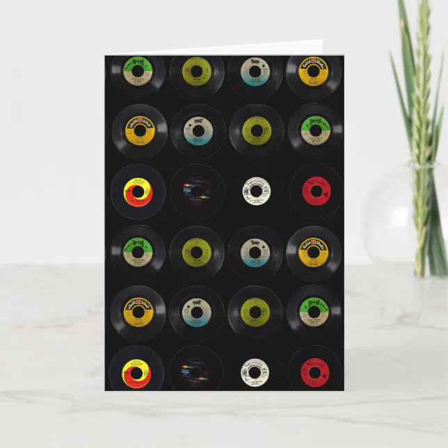 Retro Vinyl Record Album Blank Card | Zazzle