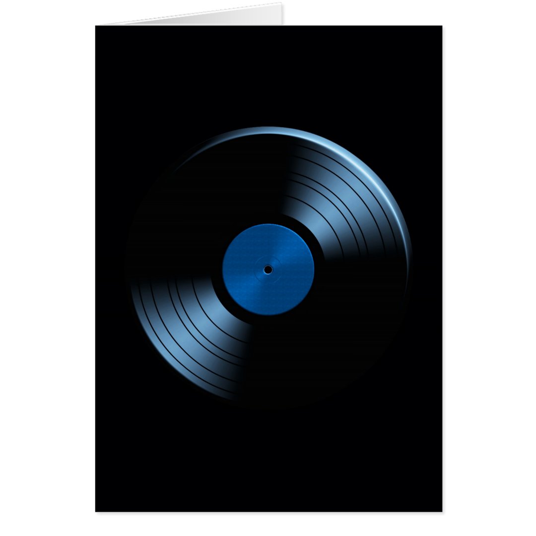 Retro Vinyl Record Album in Blue | Zazzle