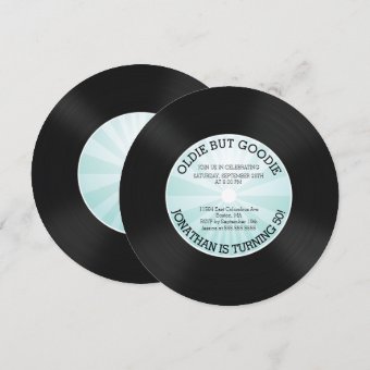 Retro Vinyl Record Birthday Party Invitation | Zazzle