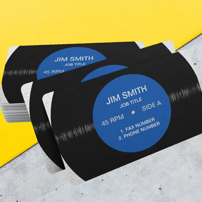 Retro Vinyl Record Generic Business Card Template | Zazzle
