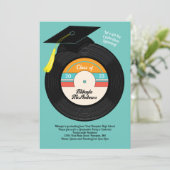 Retro Vinyl Record Graduation Party Invitation | Zazzle