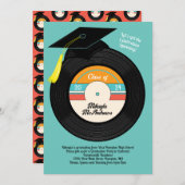 Retro Vinyl Record Graduation Party Invitation | Zazzle