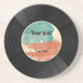 Retro Vinyl Record Music Album Coaster | Zazzle