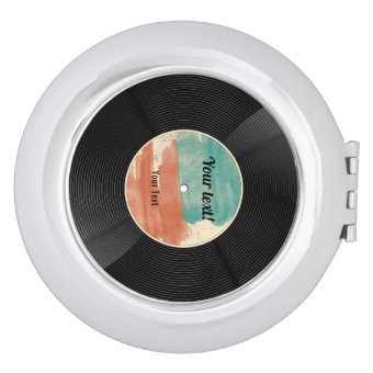 Retro Vinyl Record Music Album Compact Mirror | Zazzle