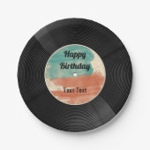 Retro Vinyl Record Music Birthday Party Paper Plates | Zazzle