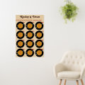 Retro Vinyl Record Wedding 12 Table Seating Chart Foam Board | Zazzle