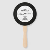 Retro Vinyl Record Wedding Program Hand Fan | Zazzle